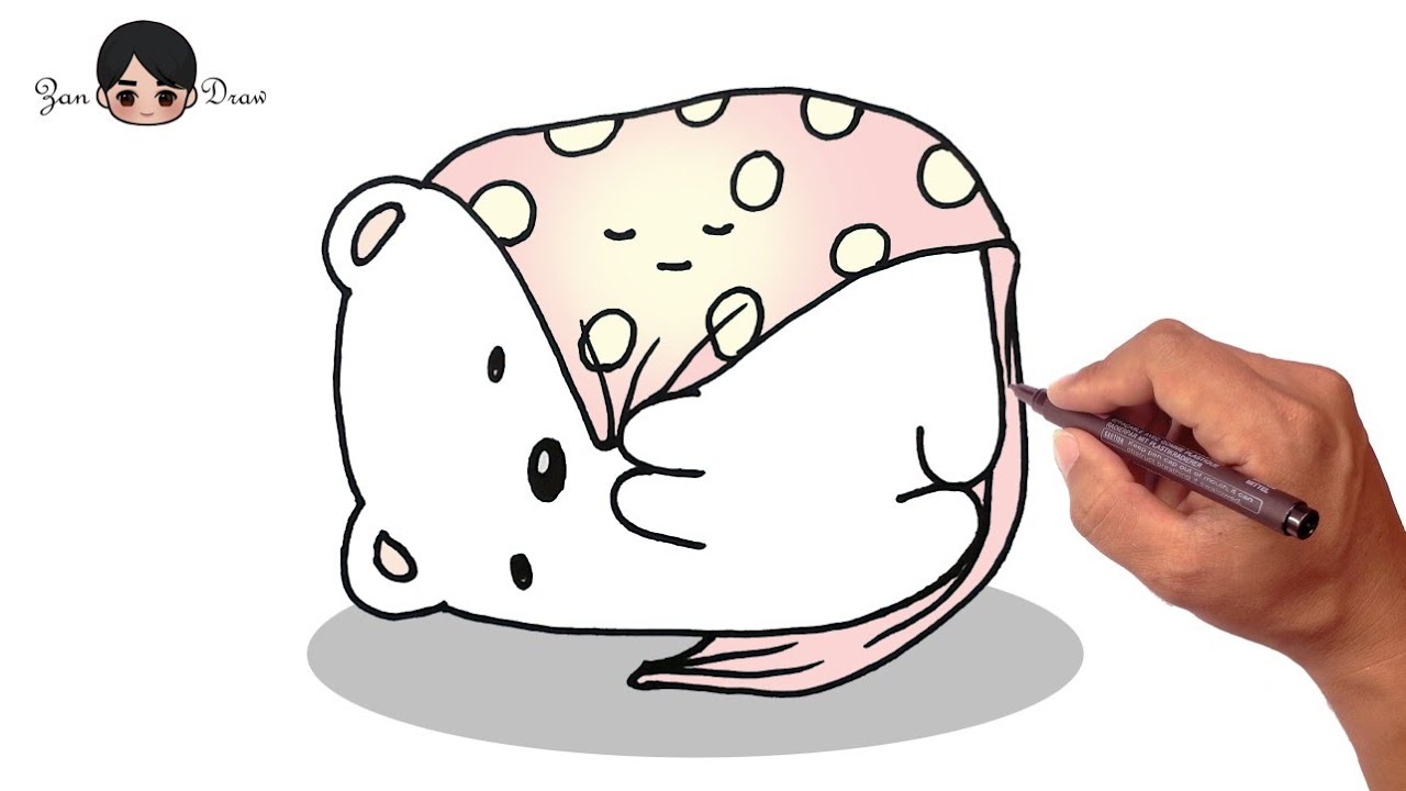 How to Draw Cute Shirokuma and Furoshiki | Sumikko Gurashi - YouTube