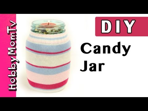 DIY How to Make a Candy Jar Look Cool | Vase Tutorial HobbyMomTV - YouTube