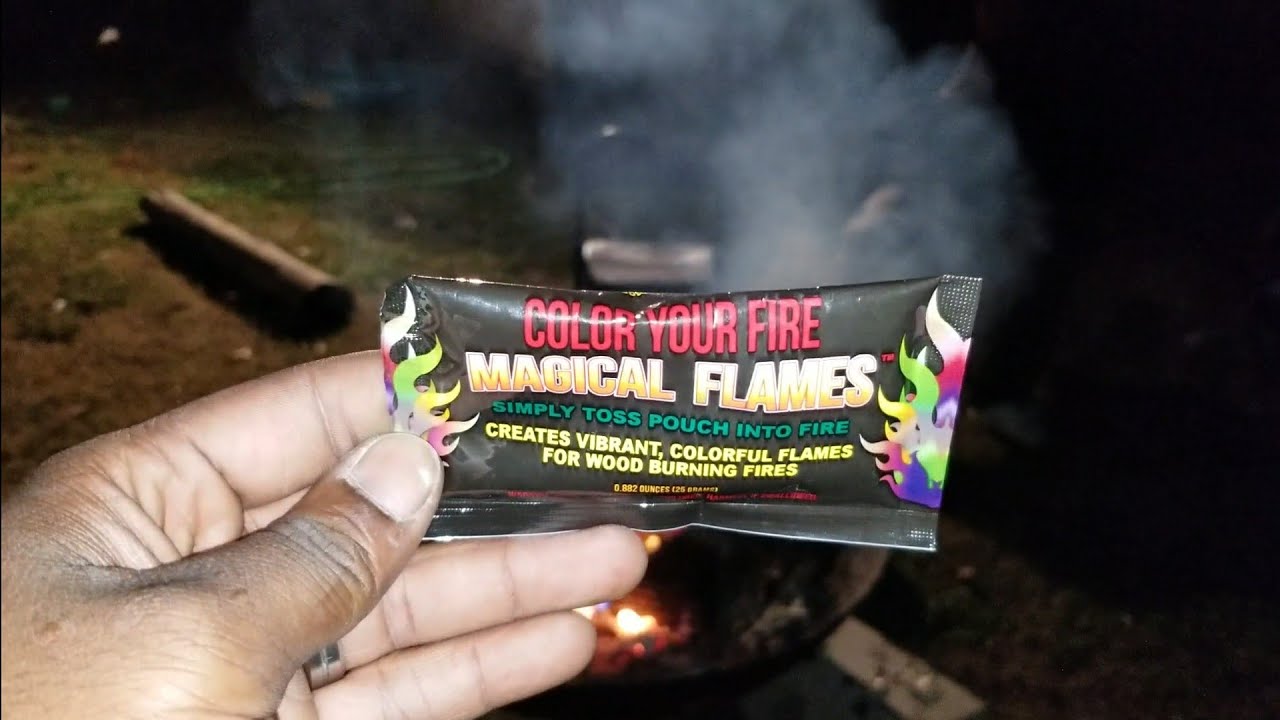 Trying these Color your fire MAGICAL FLAMES - YouTube