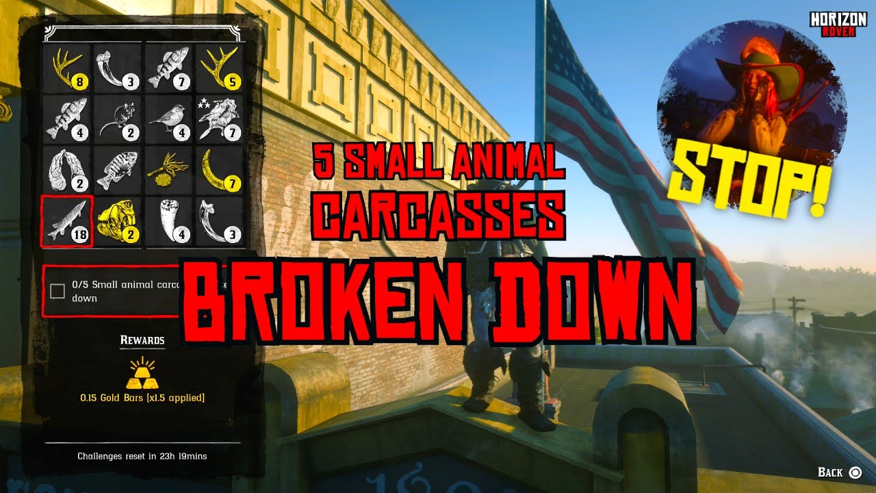 Small Animal Carcasses Broken Down - Red Dead Online - YouTube