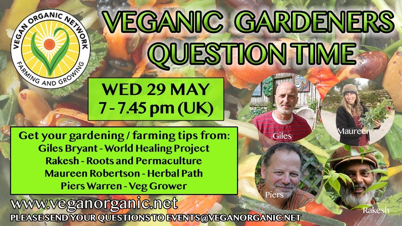 Veganic Gardeners Question Time Wednesday 29th May 2024 - YouTube