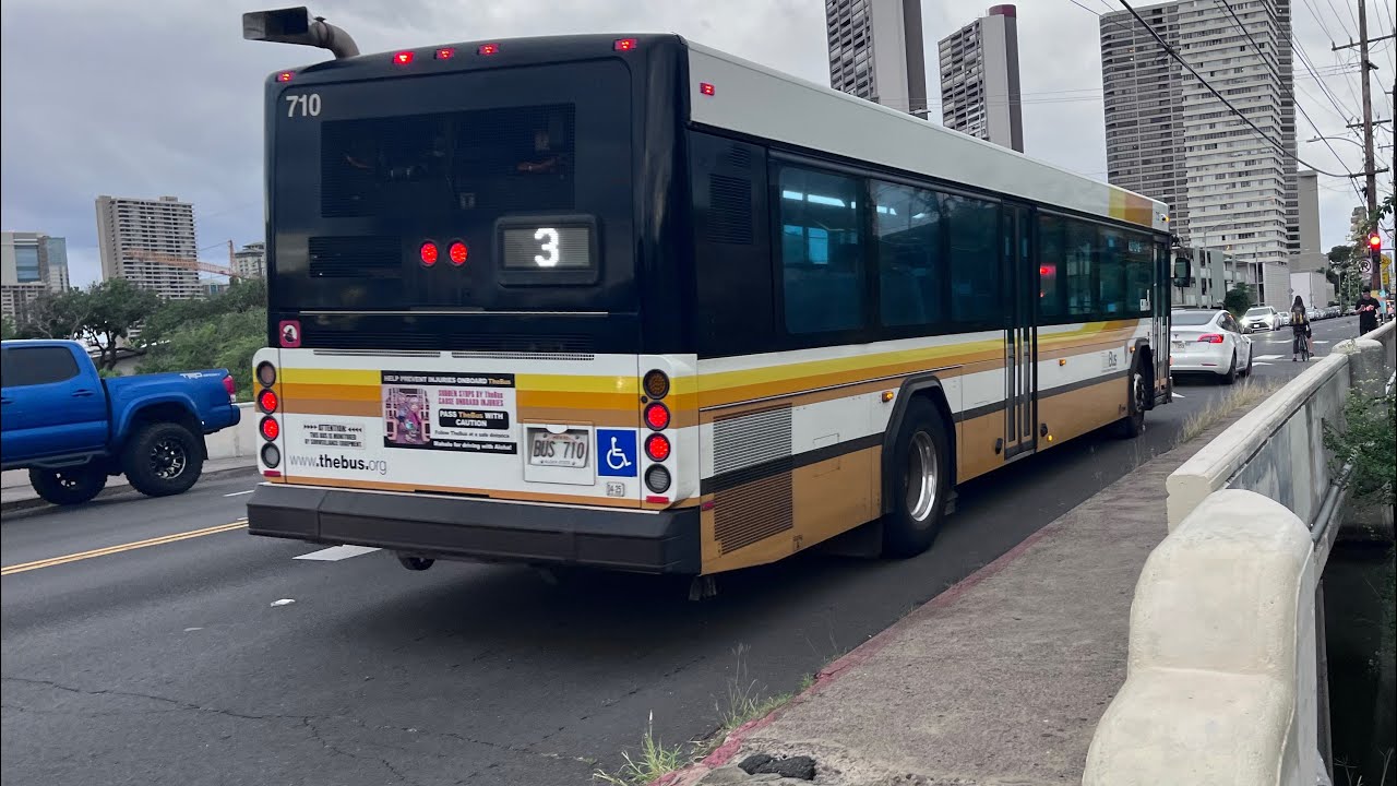 Honolulu Bus #710 Route 3 - YouTube