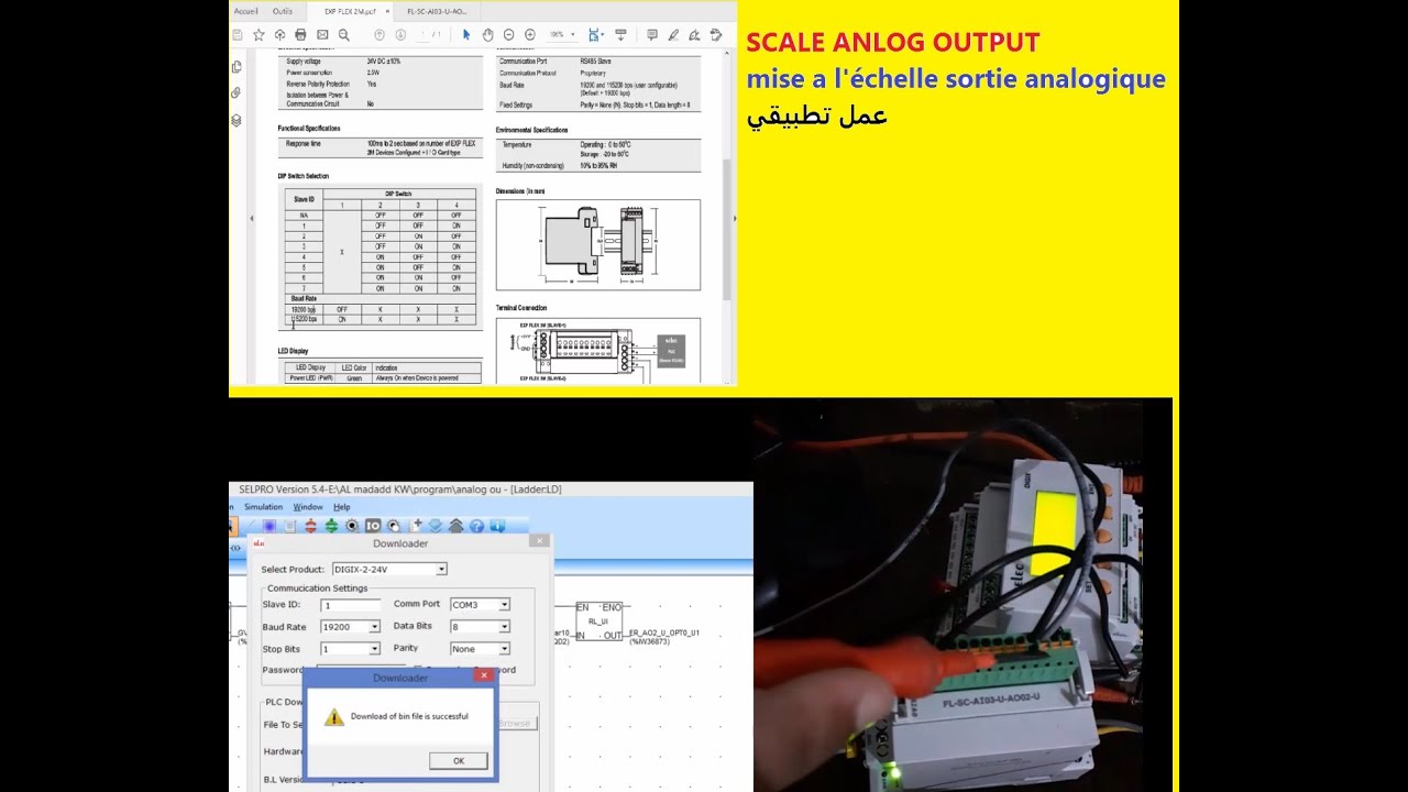 Selpro: Pt 18 scale analog output/ mise a l’échelle sortie analogique ...