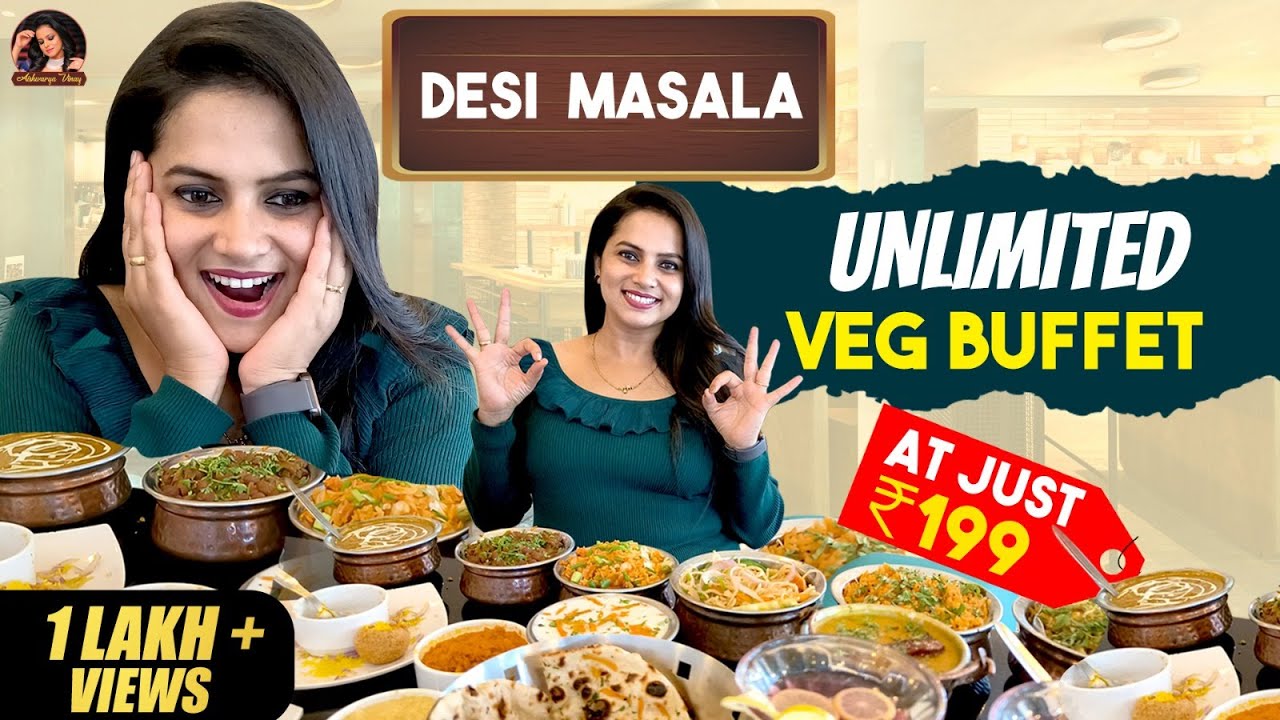 ''ಇಲ್ಲಿ ಡೈಲಿ 3000 ಜನ ಊಟ ಮಾಡ್ತಾರೆ" | Unlimited Veg Buffet at ₹199 | Desi ...