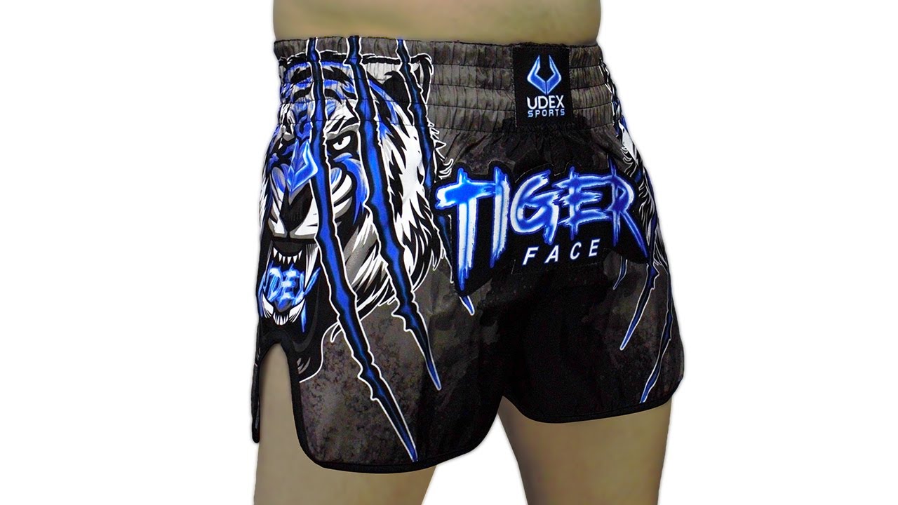 Short Thai / Kickboxing / Sanda Tiger Face Udex Sports - YouTube