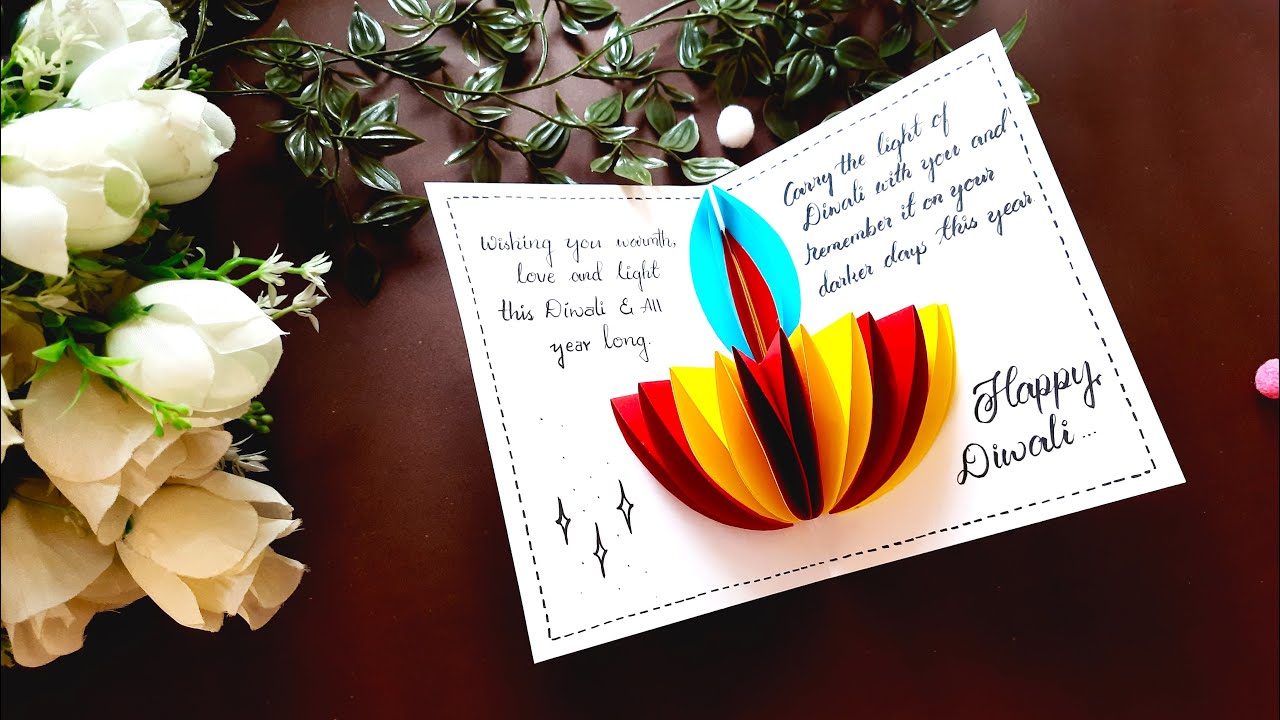 Quick Diwali Card | POP UP CARD for Diwali | DIY Diwali Greeting Card ...