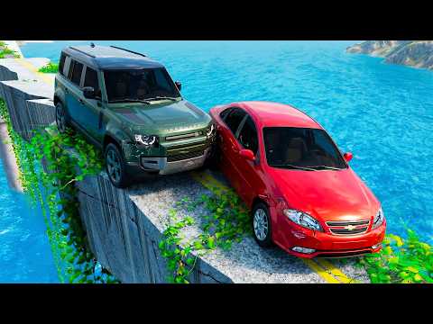 O'TIB BO'LMAS YO'LLARDA EKSTRIMAL POYGA! MASHINALAR BU YO'L UCHUN EMAS! BEAMNG.DRIVE CRASH TEST