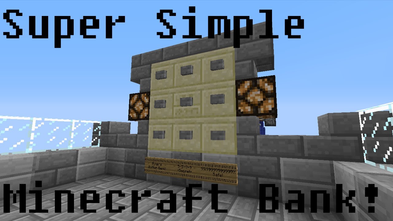 CRAZY SIMPLE PIN BANK IN MINECRAFT!!! - YouTube