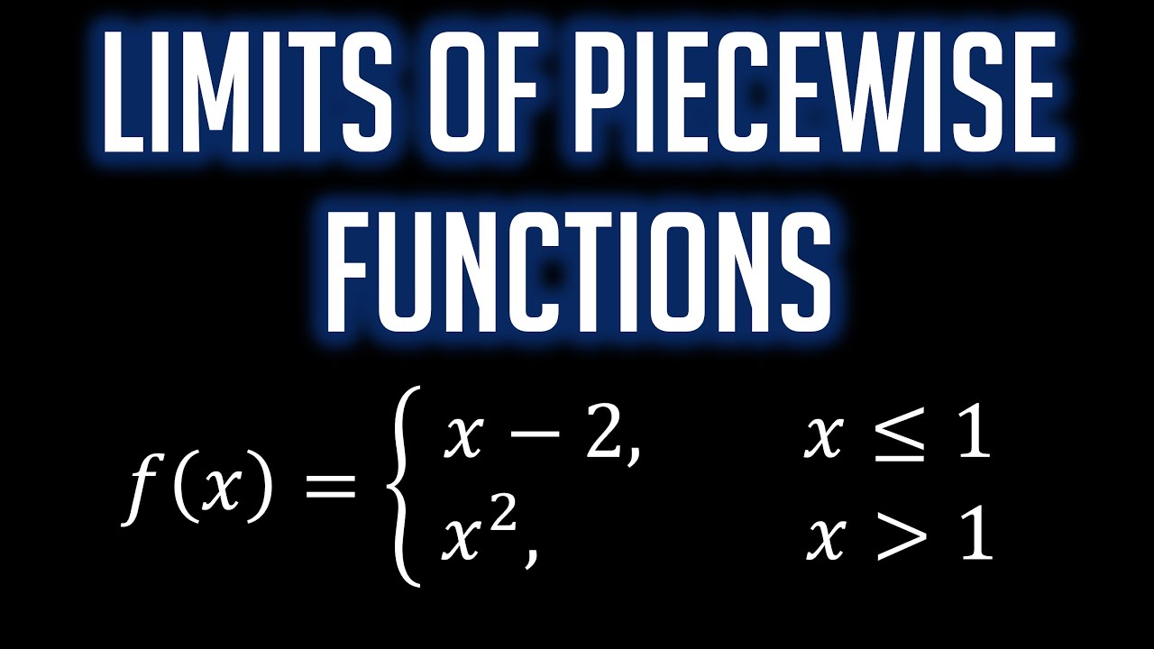 Limits of Piecewise Functions - YouTube