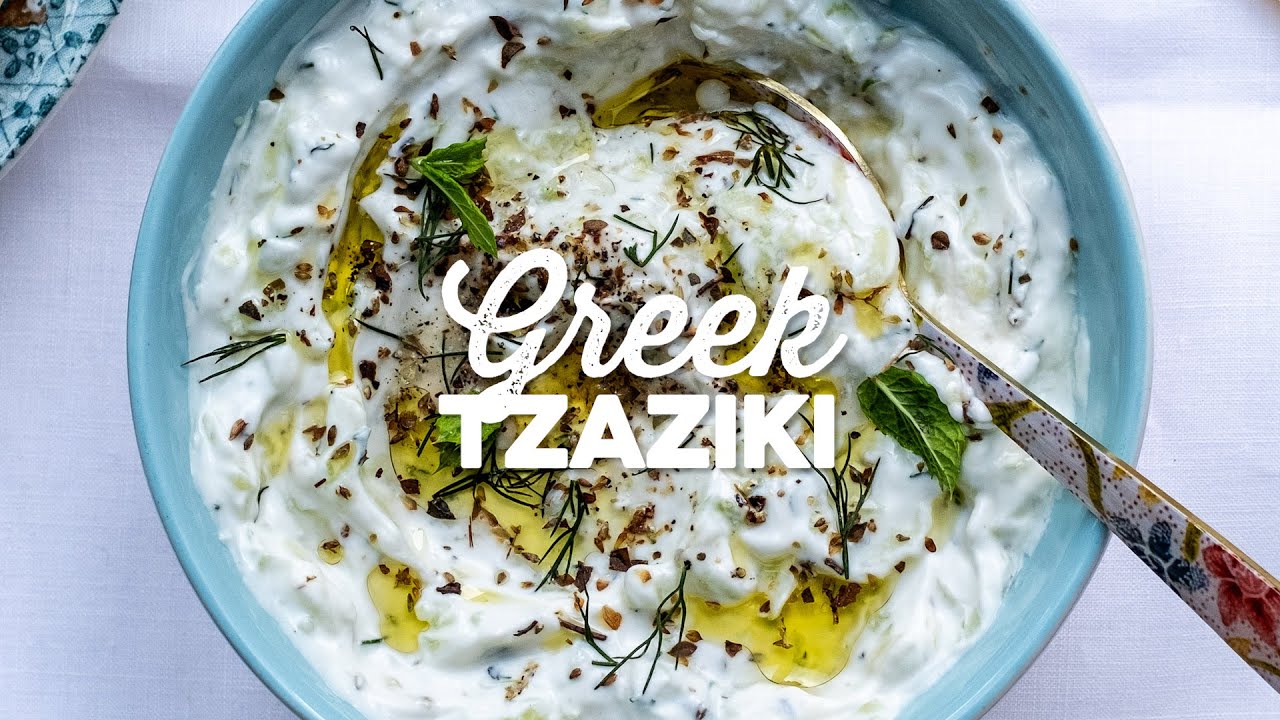 Easy Tzatziki Recipe (Tζατζίκι) | Supergolden Bakes - YouTube