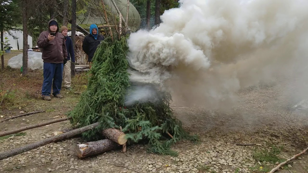 Signal Fire with Mors at Karamat Wilderness Ways 2017 - YouTube