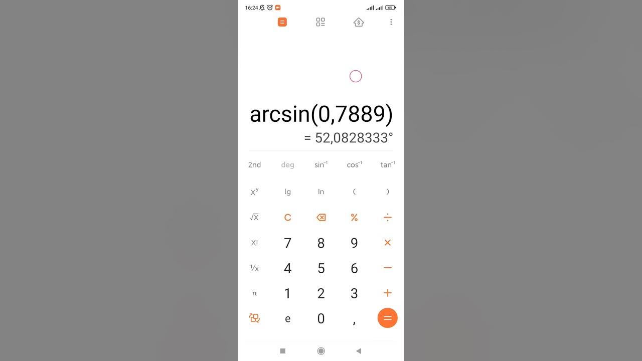 Калькулятор на телефонах Xiaomi. Знаходження градусної міри (величини ...