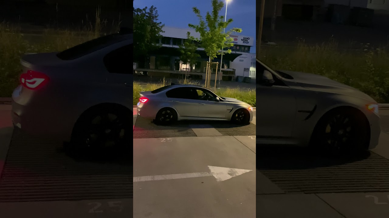 BMW M3 F80 Frozen Silver Paint at night - YouTube