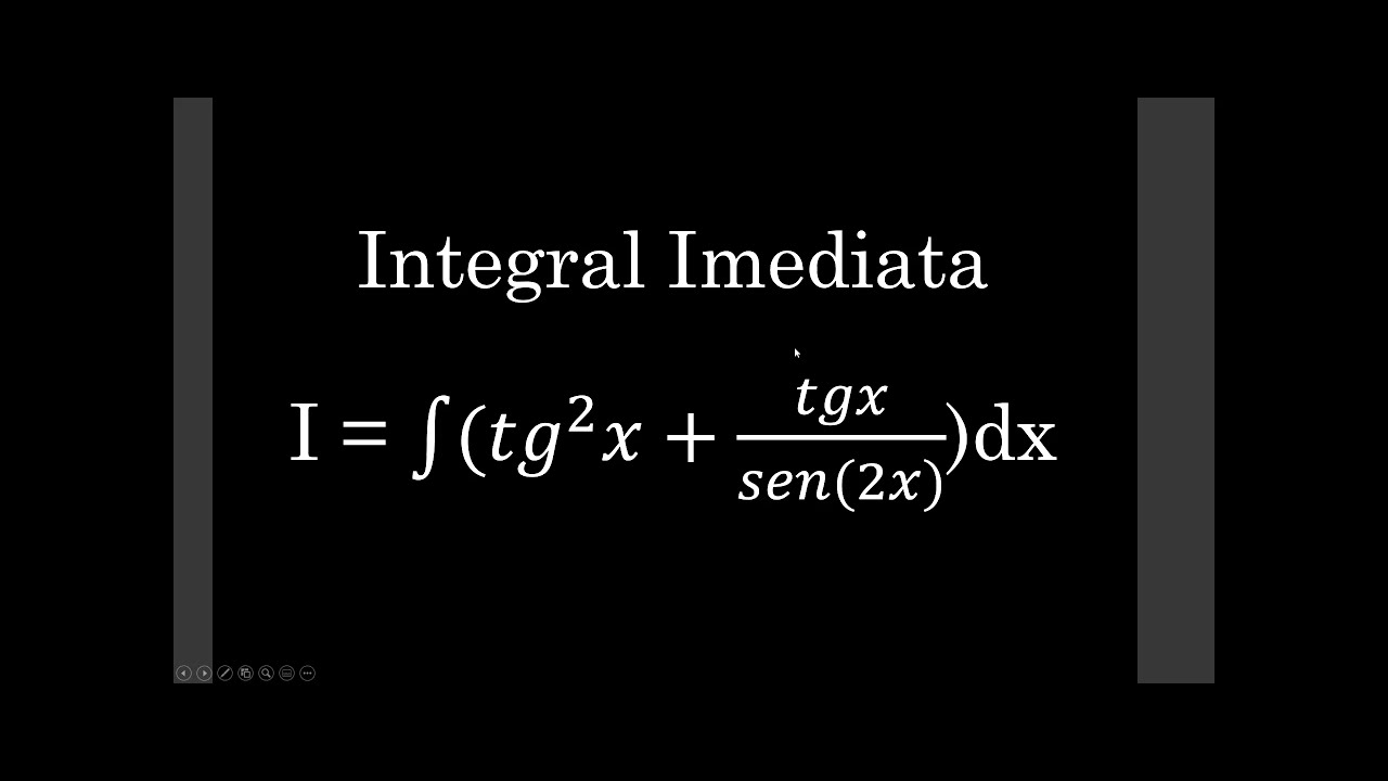 Integral Imediata: tg^2x +tgx/sen(2x) - YouTube