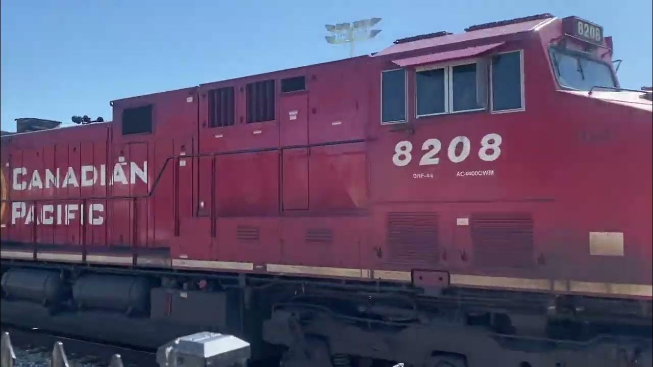 CP #8208 leads WB Ethanols on the CPKC Watertown Sub - 4/6/2025 - YouTube