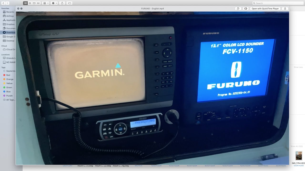 FURUNO FCV1150 Fishfinder / Sounder DIY Installation with Airmar B265LH ...