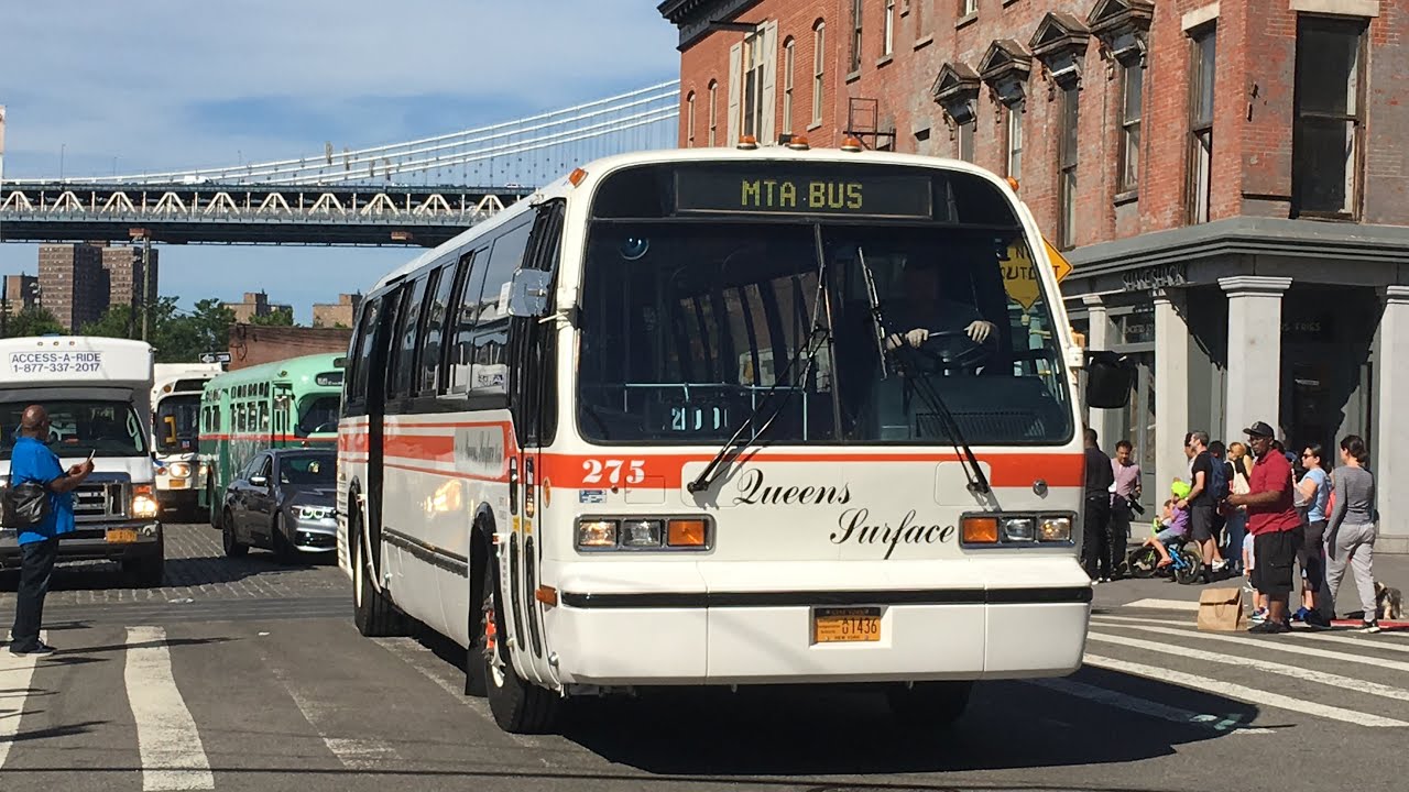 ᴴᴰ MTA Vintage Buses Leaving the 2019 MTA Bus Festival Action - YouTube