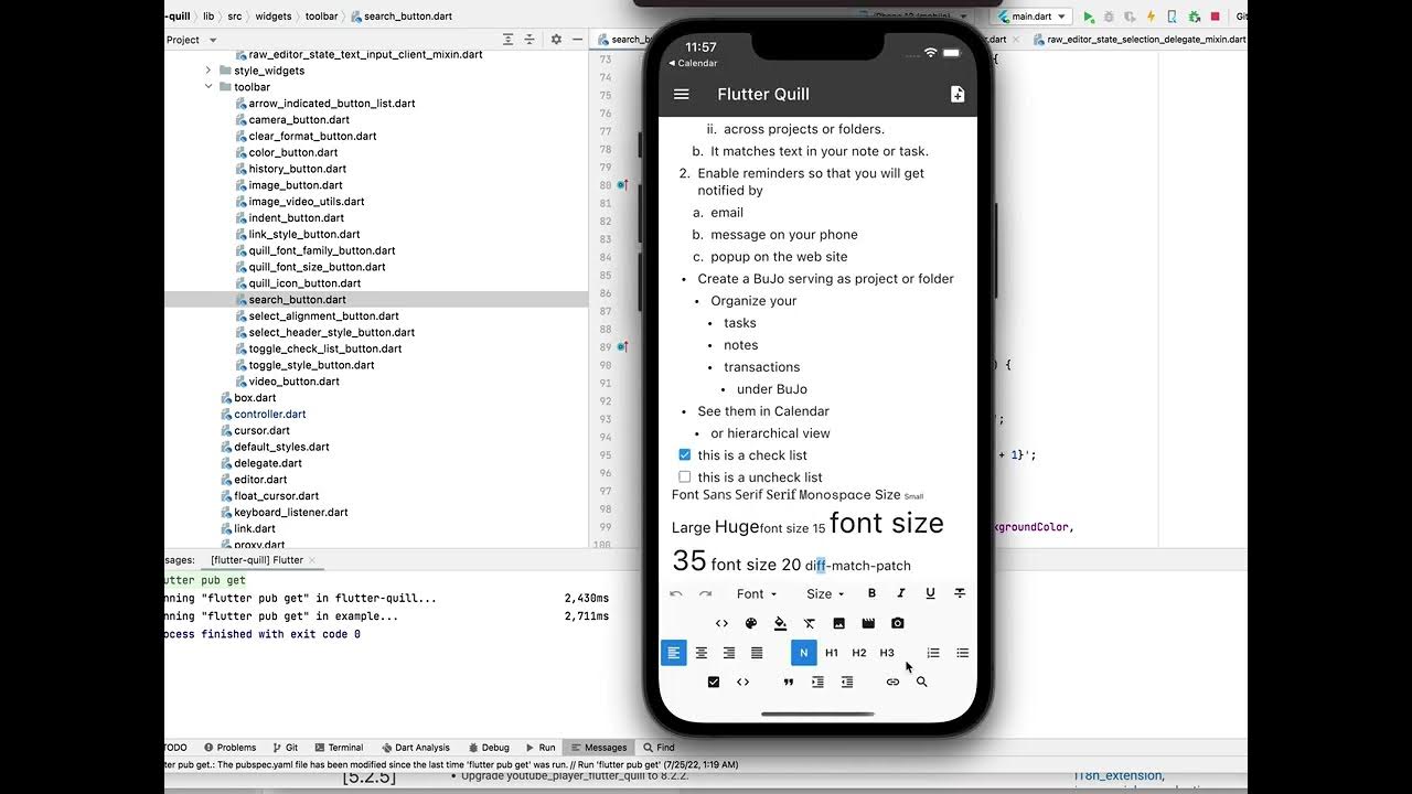 Flutter Quill - Search Text - YouTube