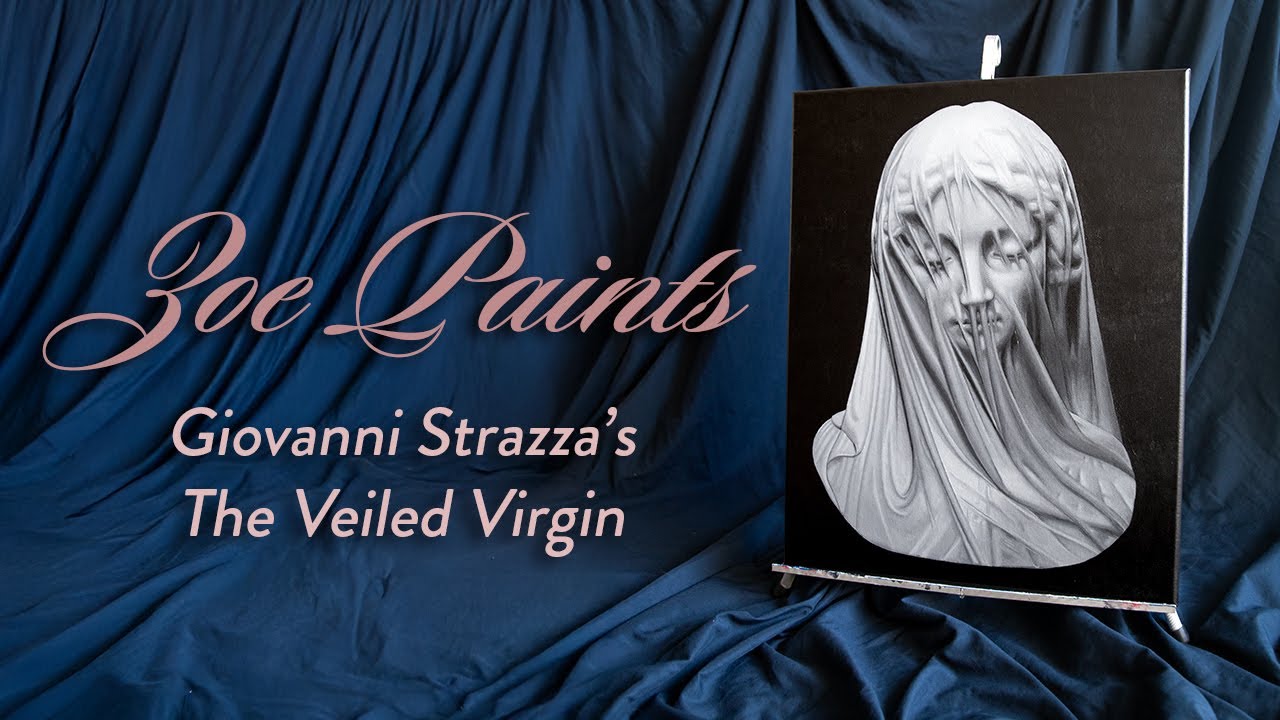 Painting Giovanni Strazza's, The Veiled Virgin - Painting Timelapse ...