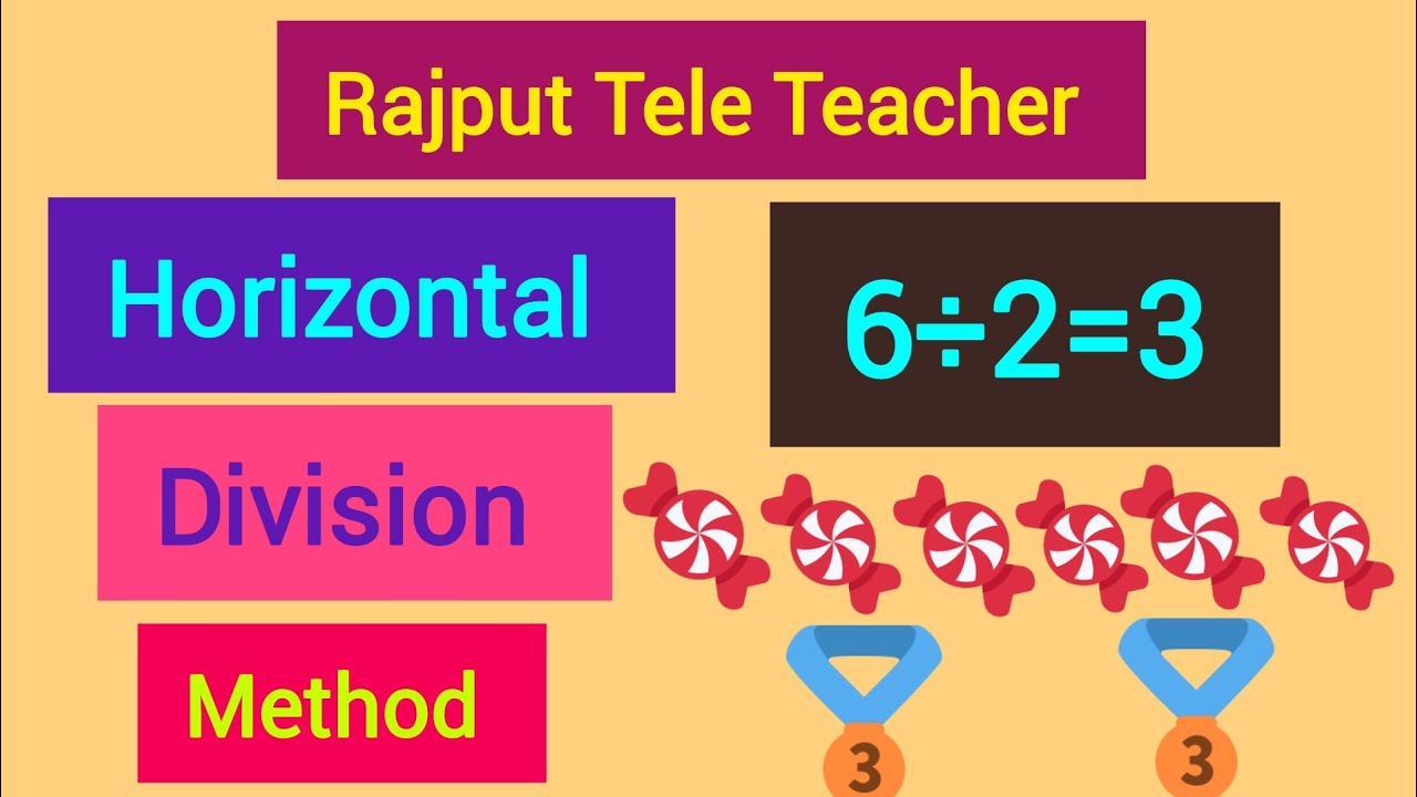Division|Divide|Horizontal division method|For Class 1 to 5| تقسیم کرنا ...