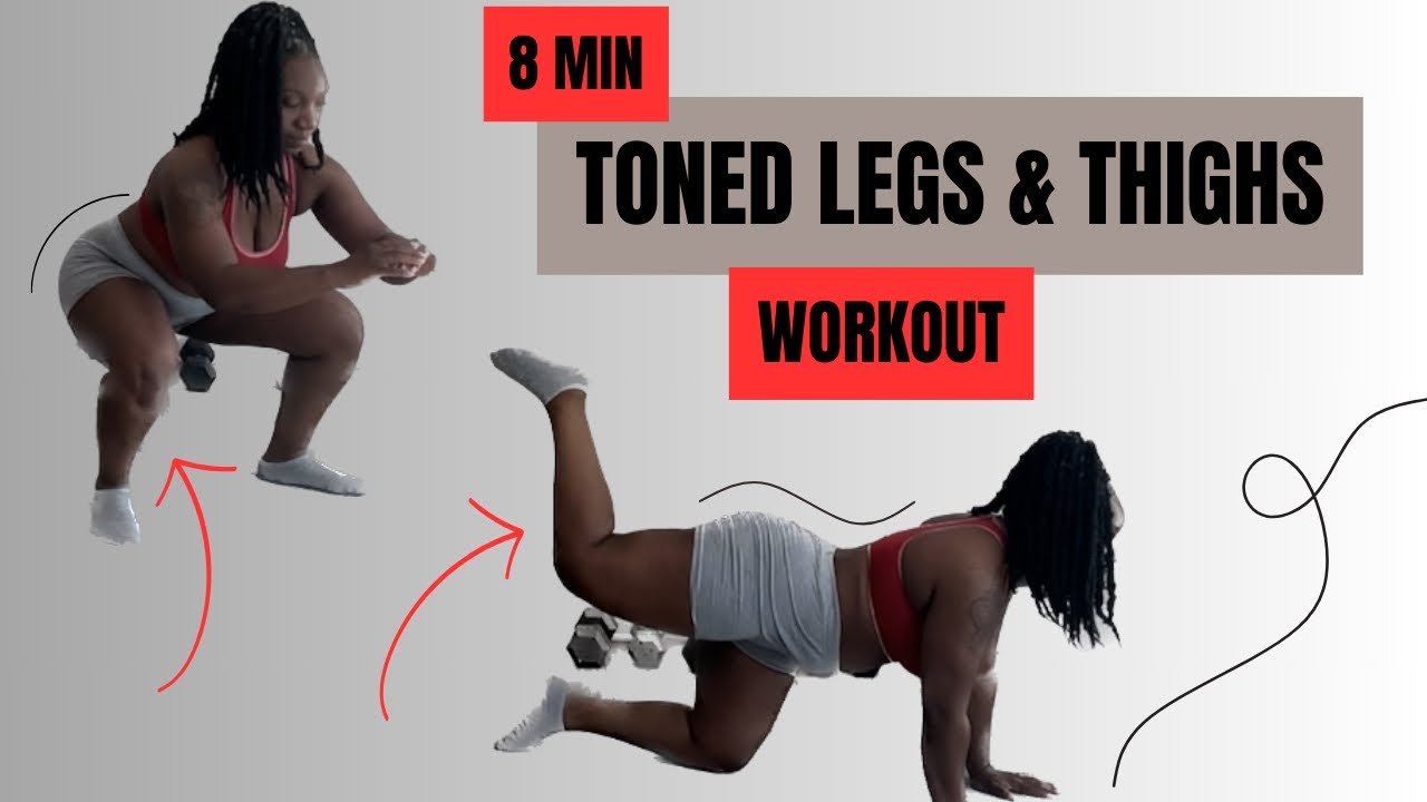 8 min TONED LEGS & THIGHS WORKOUT - YouTube