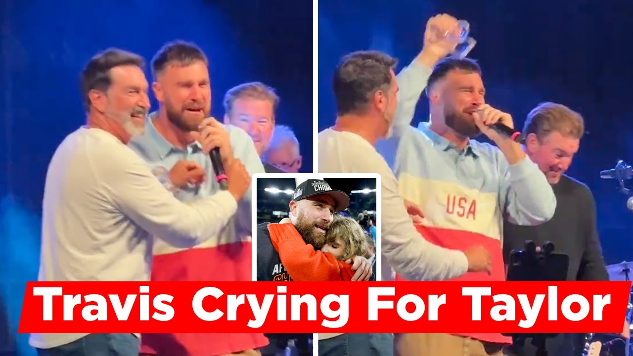 Travis Kelce Crying For Taylor After Dedicating A Special Award To His ...
