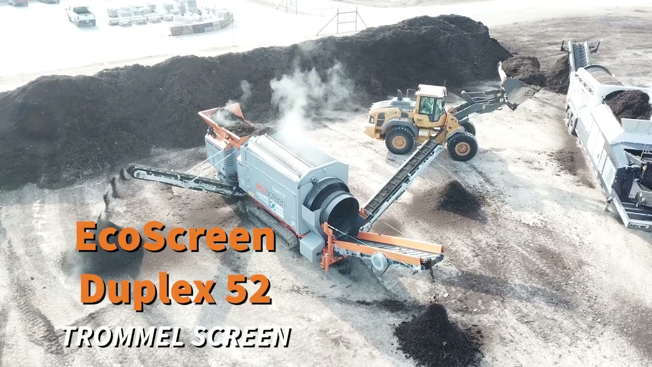 Introducing the EcoScreen Duplex 52 DOUBLE-DRUM Trommel Screen - YouTube