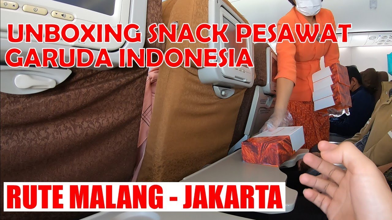 UNBOXING SNACK PESAWAT GARUDA INDONESIA BOEING 737 800 RUTE MALANG ...