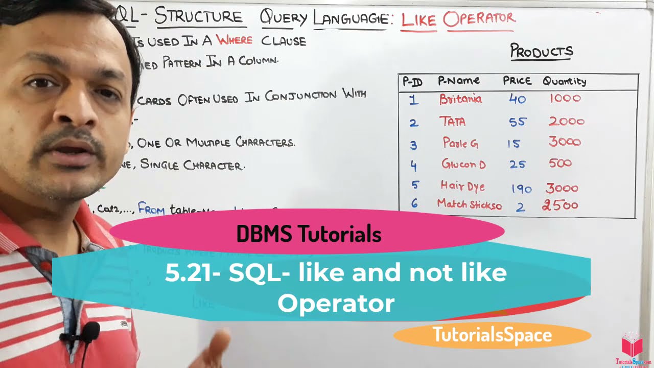 5 21 Eng SQL Like Not Like Operator SQL Online Free Course 5 21 Eng SQL Like Not Like Operator SQL Online Free Course