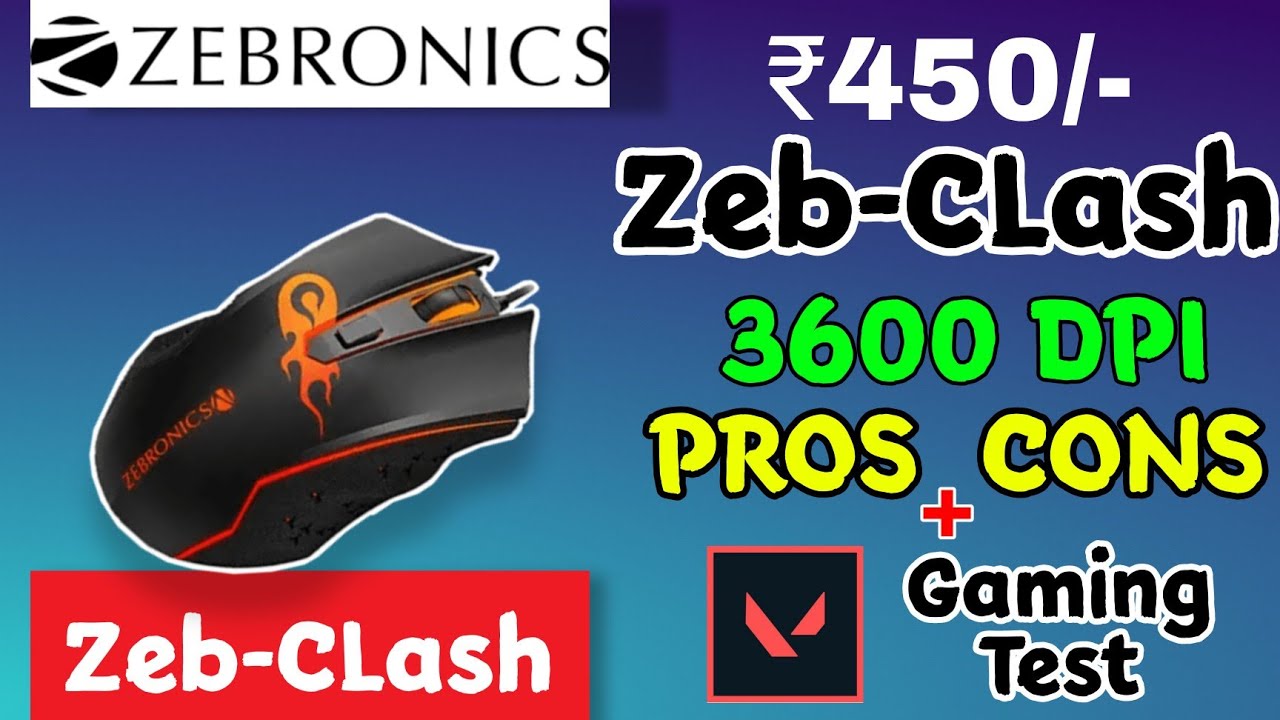 Zebronics ZEB-CLASH 3600 DPI Gaming Mouse || Unboxing + Review || Rs ...