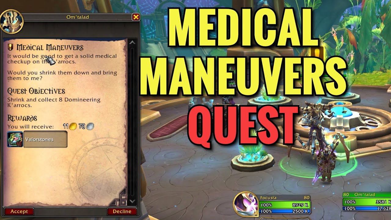 Medical Maneuvers Quest (WoW TWW) - YouTube