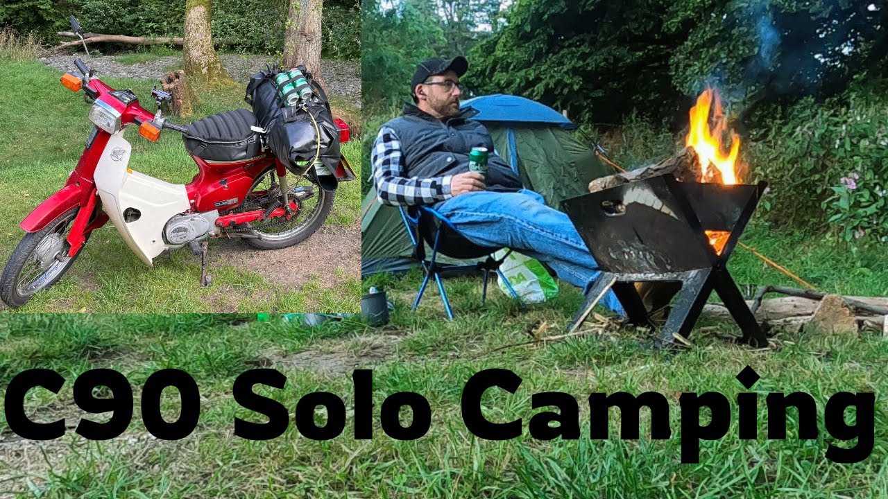 Solo moto camping | Wales | Honda C90 - YouTube