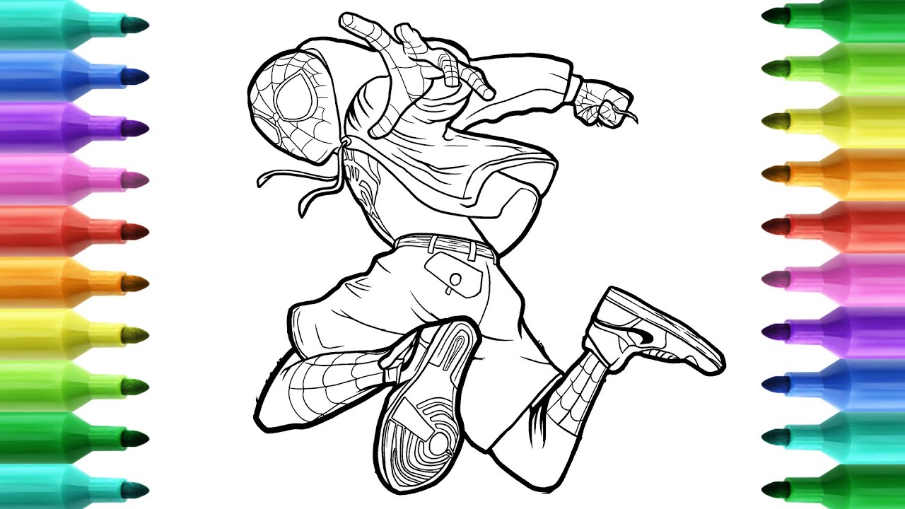 Coloring SPIDER-MAN: ACROSS THE SPIDER-VERSE - YouTube