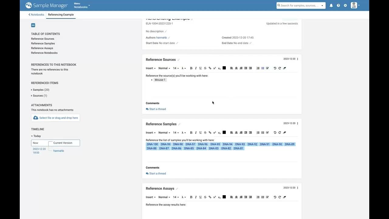 Referencing Data in the ELN | LabKey Sample Manager - YouTube
