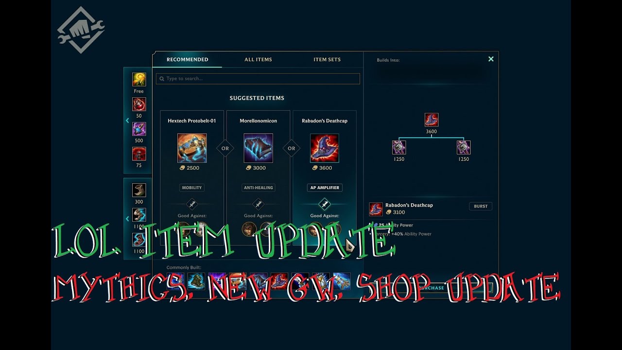 LoL Items Update: Mythic Items, Shop Overhaul, and new Grievous Wounds ...