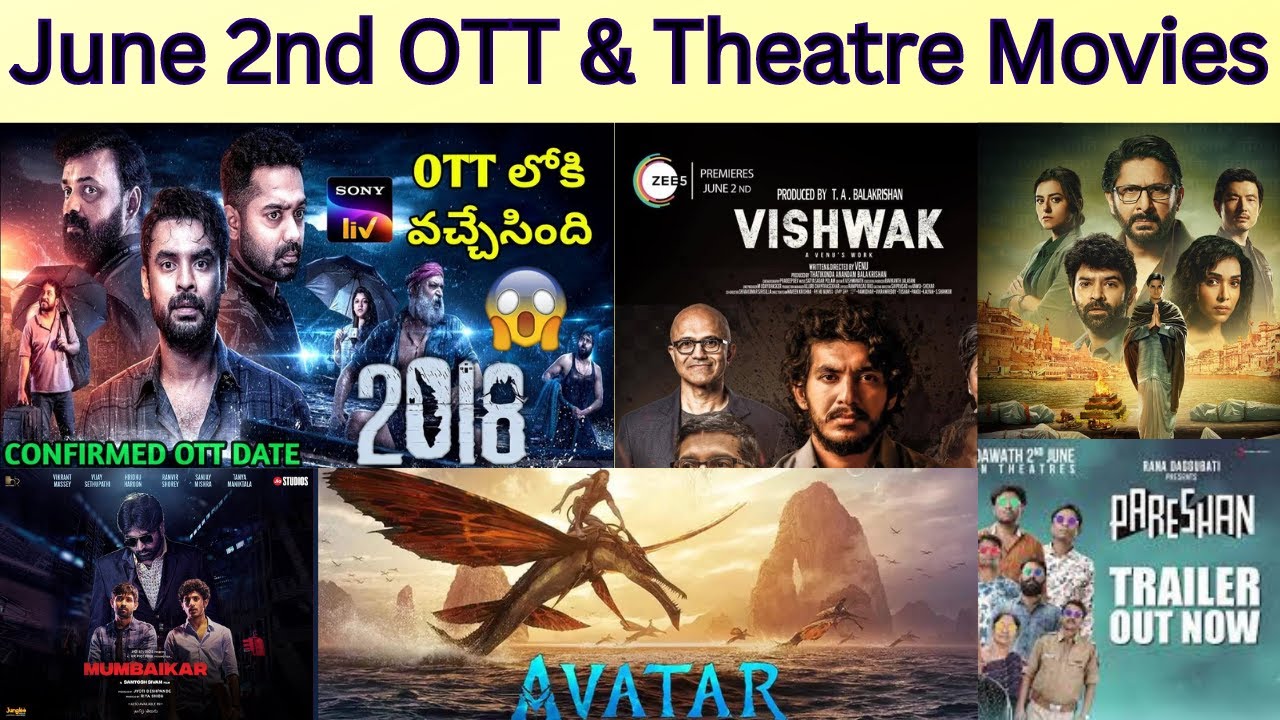 June 2023 OTT and Theatre Movies | 2018 OTT | Avatar2 OTT | June 2nd OTT Movies | Madanapalli ...