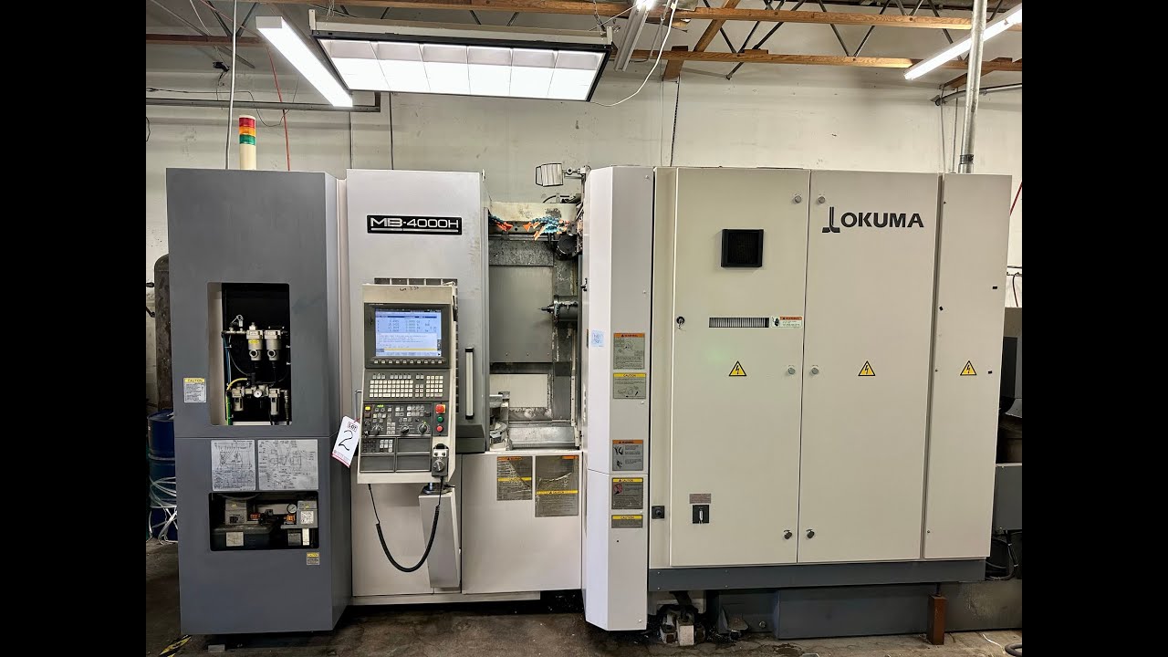 LOT 2: 2011 OKUMA MB-4000H HORIZONTAL MACHINING CENTER - YouTube