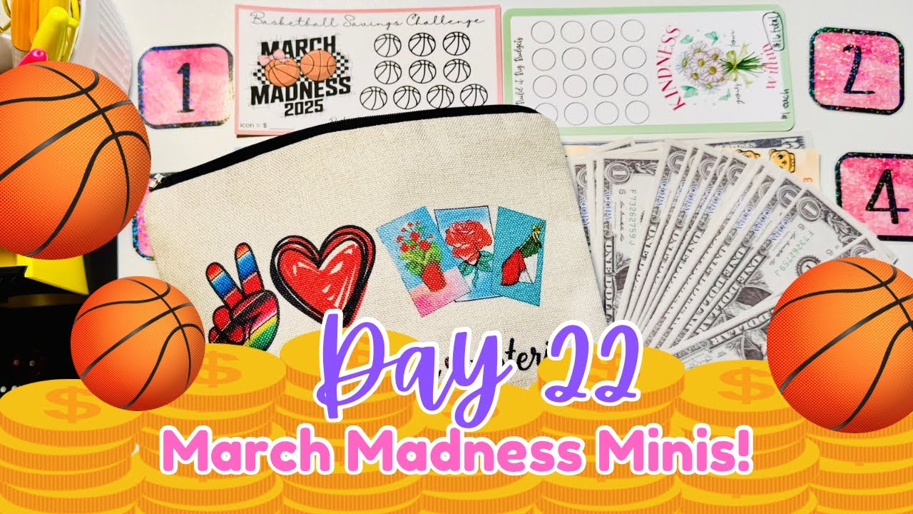 Budget/Saving: DAY 22 March Madness Minis - YouTube