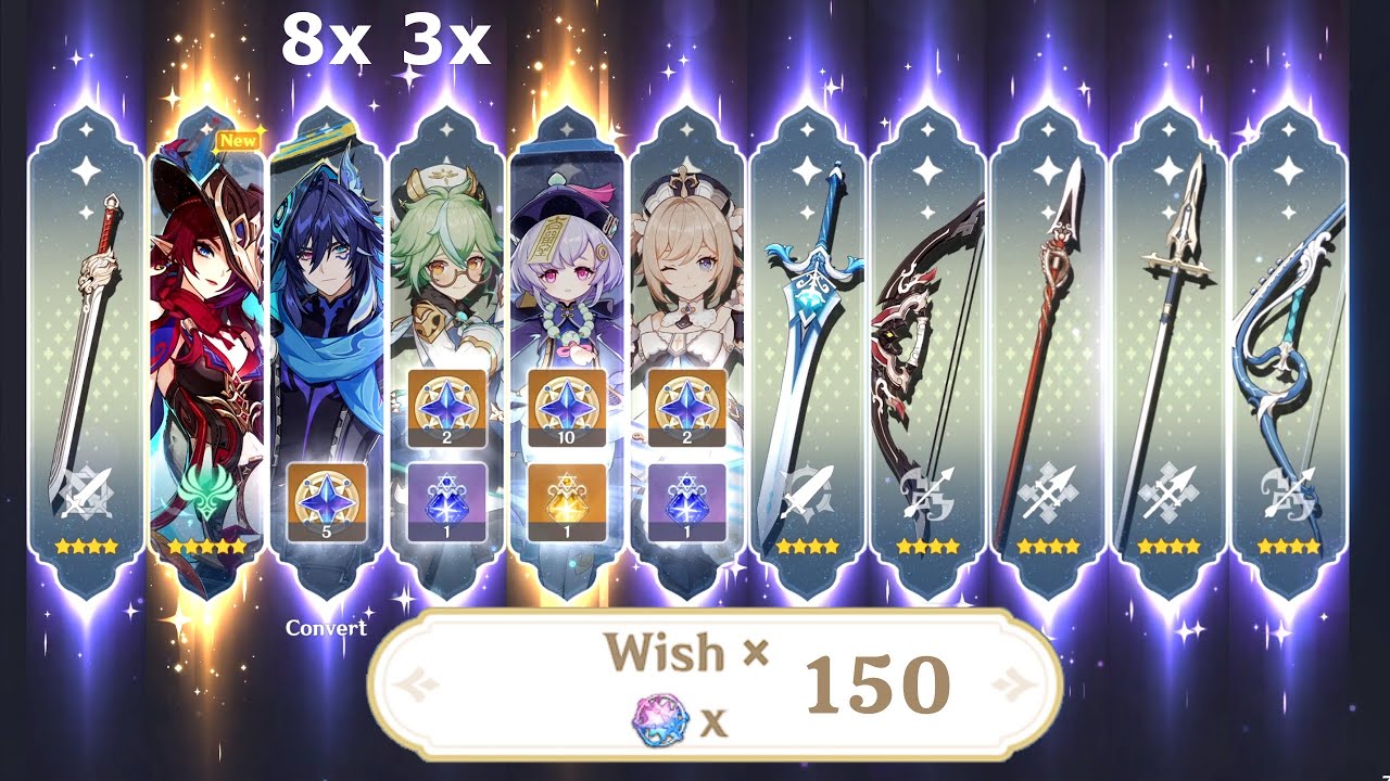 150 Pulls (F2P Acc) Chasca + Pity Counter (Genshin Impact) - YouTube