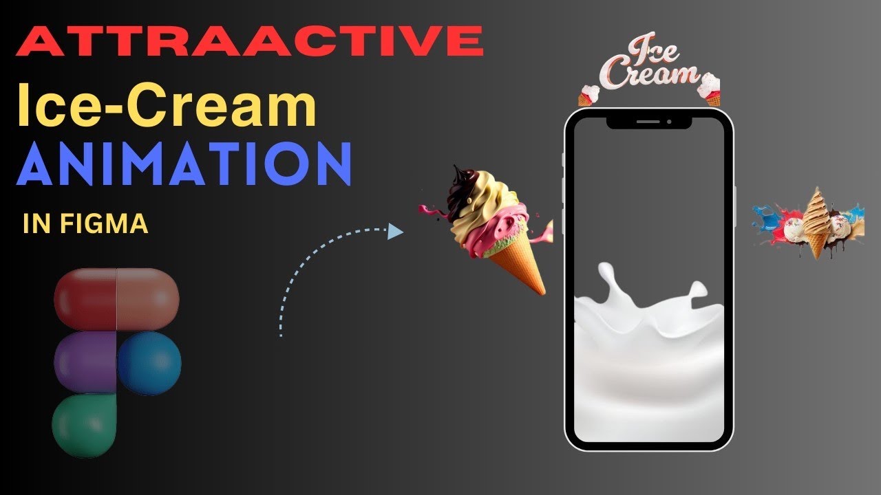 Attractive Ice-cream Animation in figma 🖥️🖥️🖥️. - YouTube