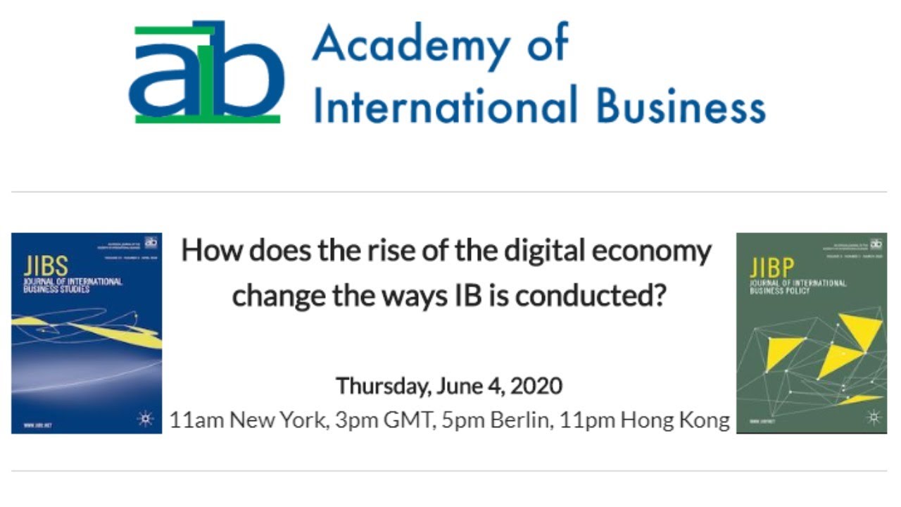 AIB Journals Webinar #3: The Rise of the Digital Economy - YouTube