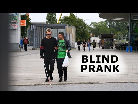 Flipping blind man prank - Oliver Nordin