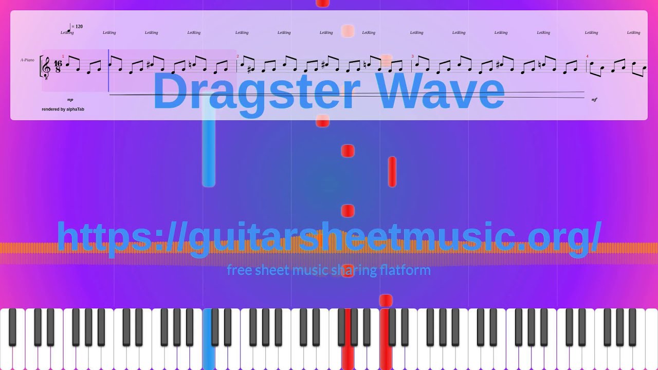 Dragster Wave Sheet Music Free, Synthesia Piano - YouTube