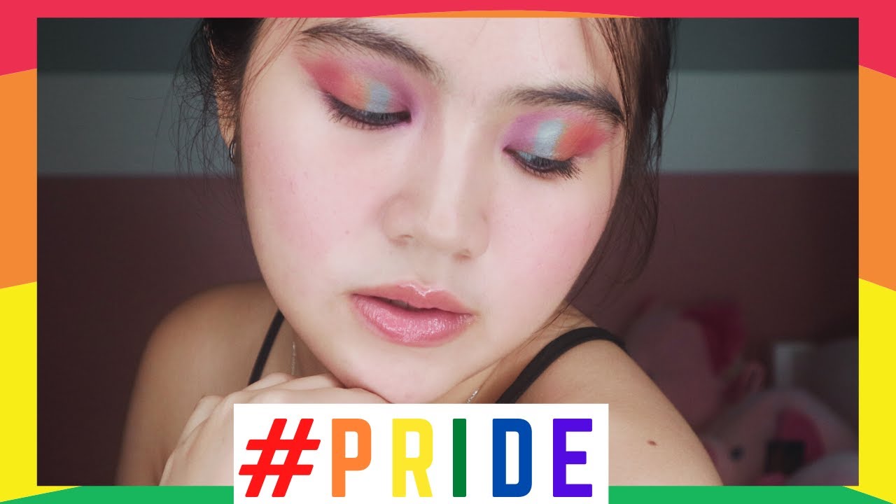 PRIDE month INSPIRED MAKEUP LOOK! (simple rainbow eye makeup) | Franchesca Jurado (Philippines ...