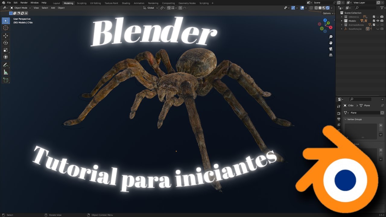 Blender - Tutorial para iniciantes - Selecionar, mover, rotação e ...