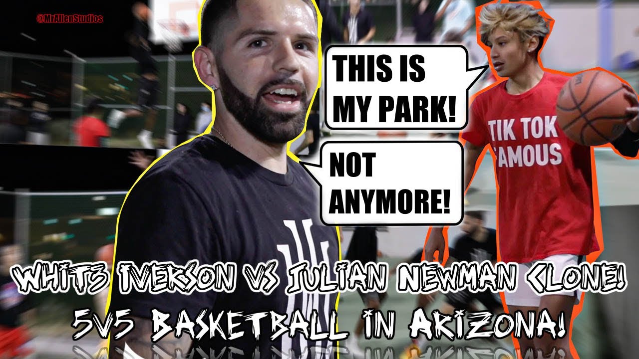 Whit3 Iverson vs Julian Newman Clone! 5v5 Basketball In Arizona! - YouTube