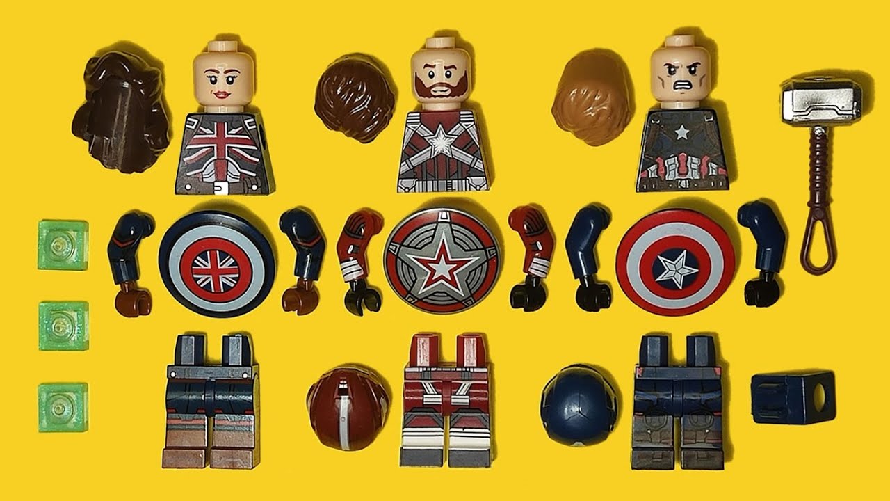 LEGO Captain Carter (UK) Red Guardian (URSS) Captain America (EUA ...