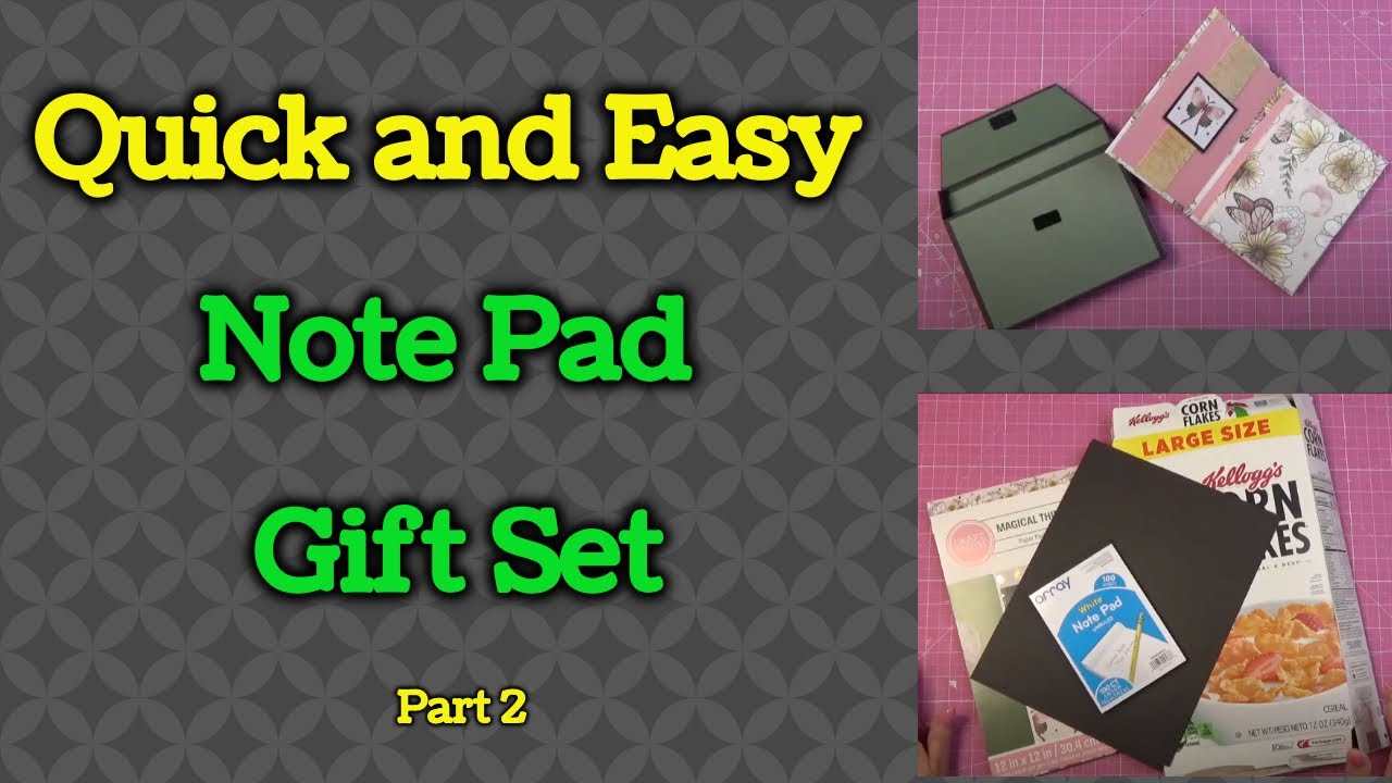 Cute and easy to make Note Pad Gift Set - Part 2 - YouTube