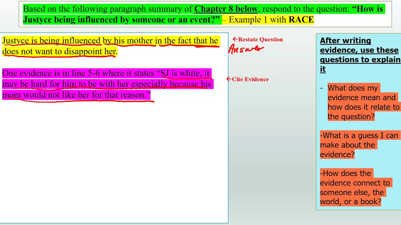 Writing a Paragraph with Evidences - YouTube