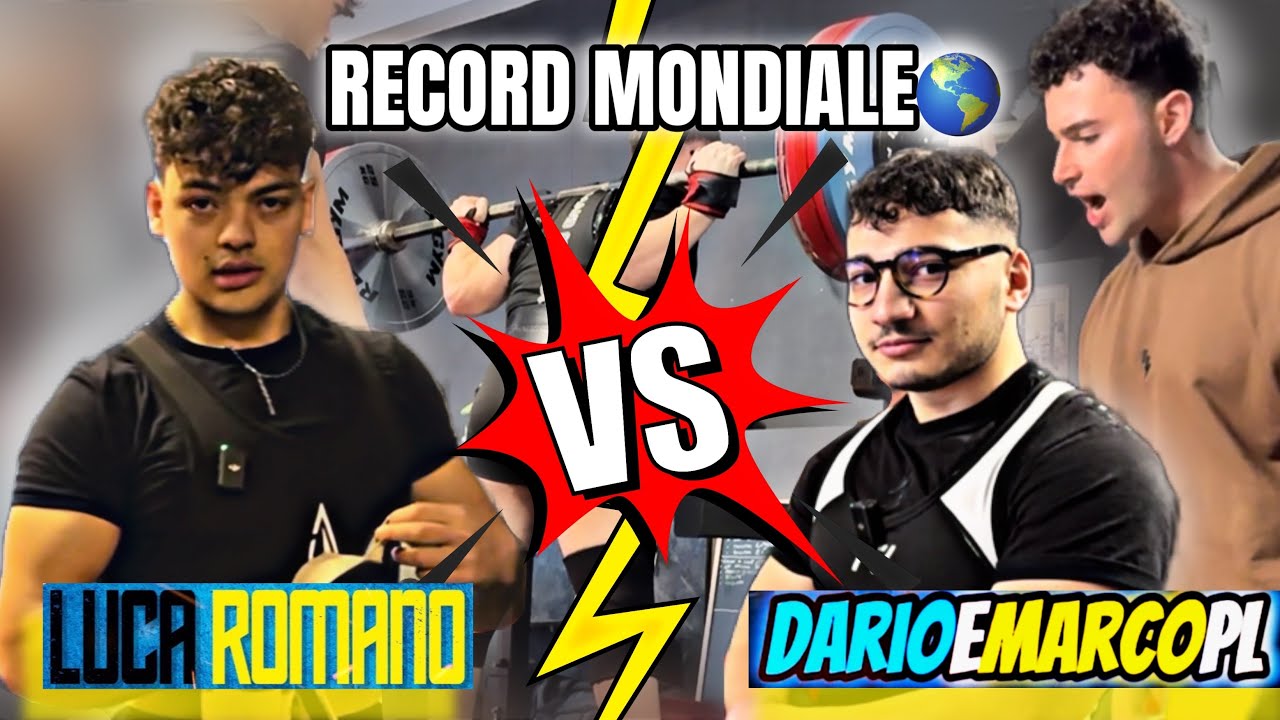 LUCA ROMANO HA PERSO!? 1 Vs 1 In Squat, Panca e Stacco! - YouTube